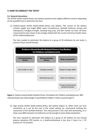 Alpha fitness test manual for children-adolescents | PDF