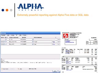 Alpha Five Version 8 - Rapid tool to build Web & Desktop DB ...
