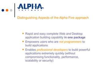 Alpha Five Version 8 - Rapid tool to build Web & Desktop DB ...