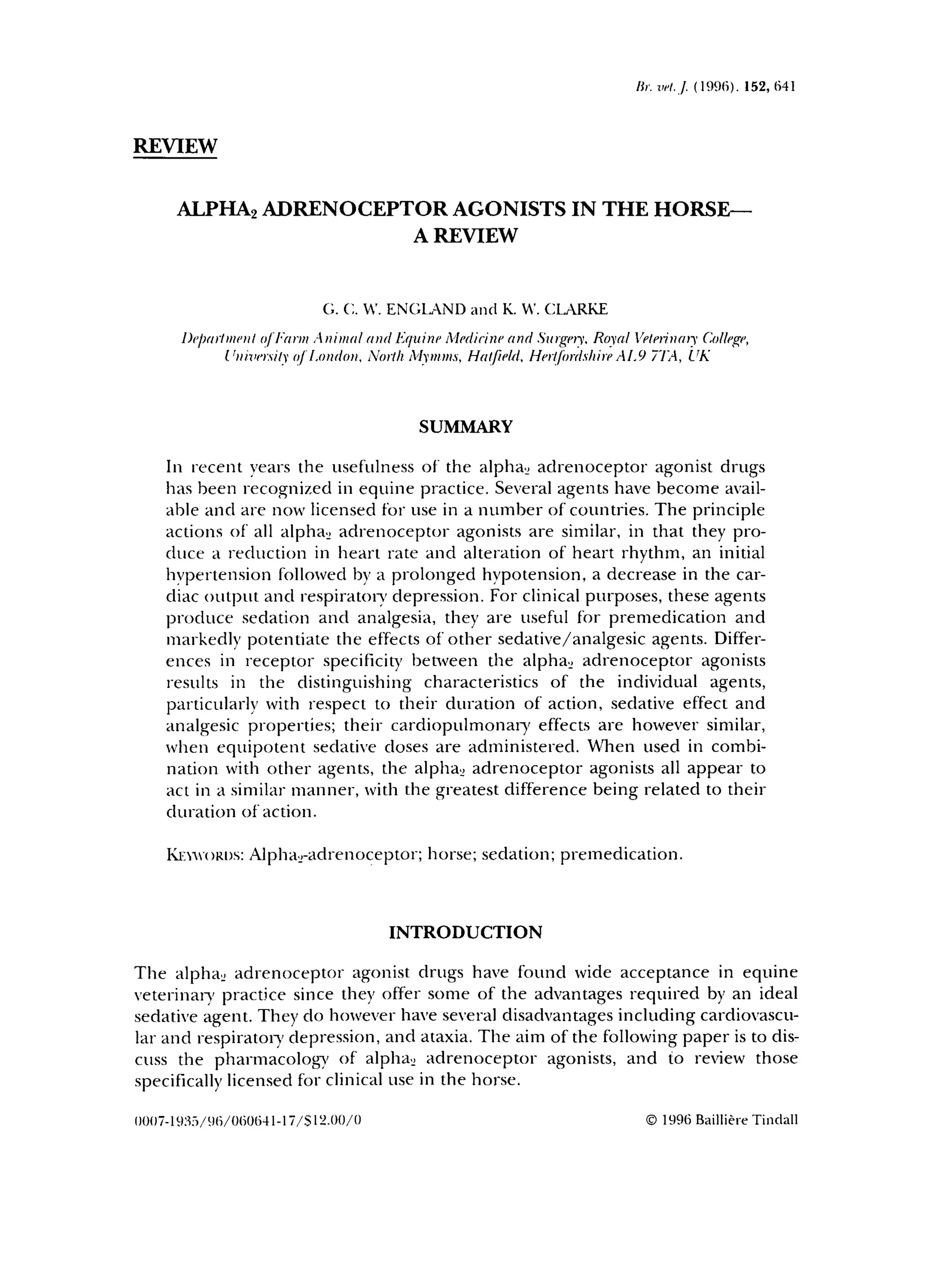 Alpha 2 review horses | PDF