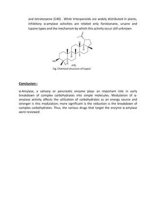 Finding new drug target for alpha amylase | PDF