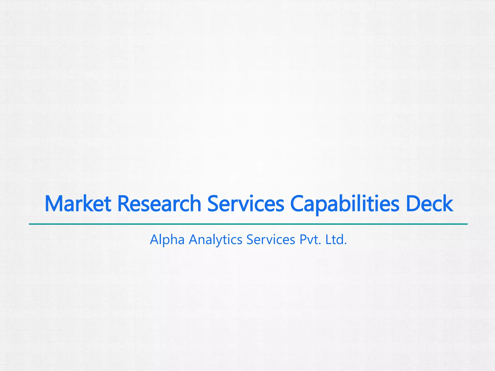 Alpha Analytics Market Research Profile | PDF