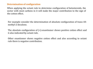 Alpha axial haloketone rule and octant rule | PPTX