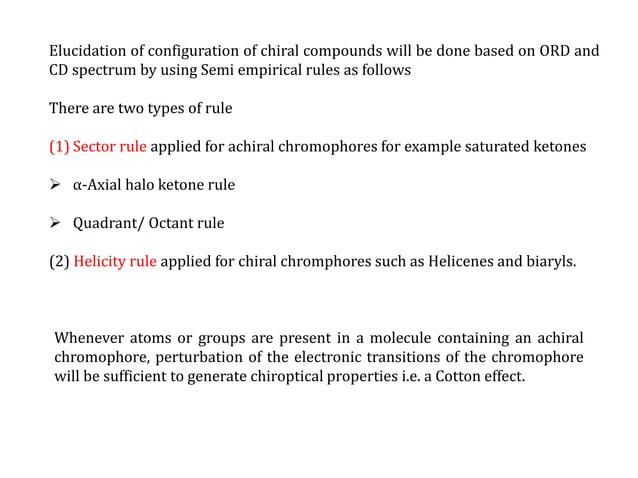 Alpha axial haloketone rule and octant rule | PPTX