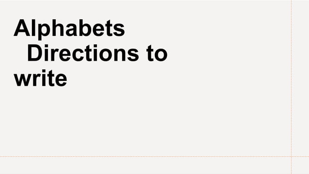 Alphabet - Directions | PPTX