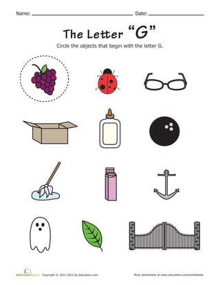Alphabet phonics-g | PDF