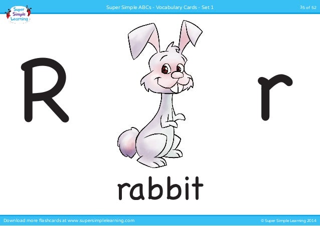 Alphabet Vocabulary Flashcards Set 1 Super Simple