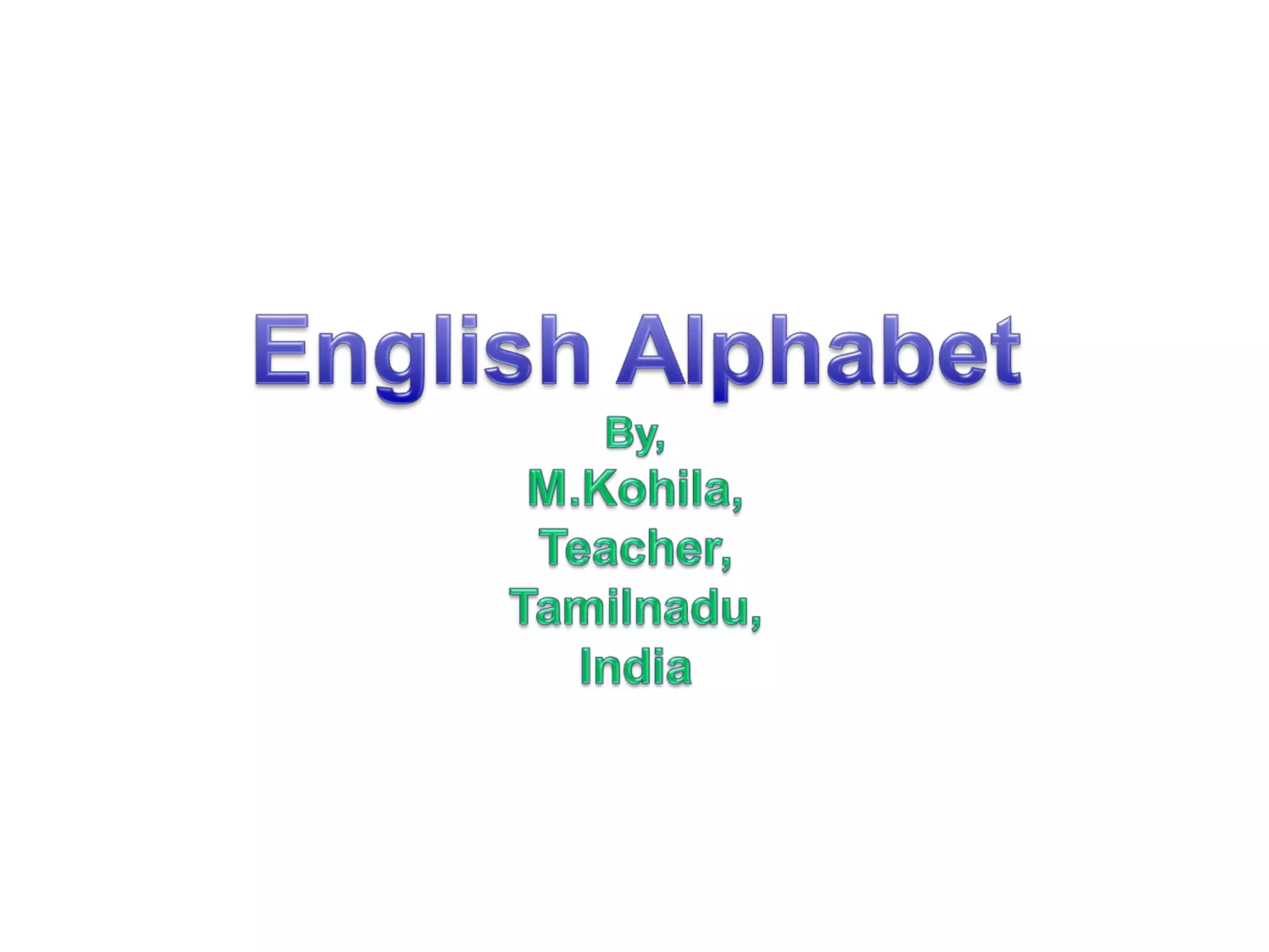 English Alphabet | PPT