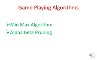 Game Playing -Example | PPT