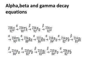 Radioactive Decay Alpha Beta Gamma