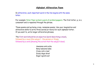 Alphabet Alliteration | PDF