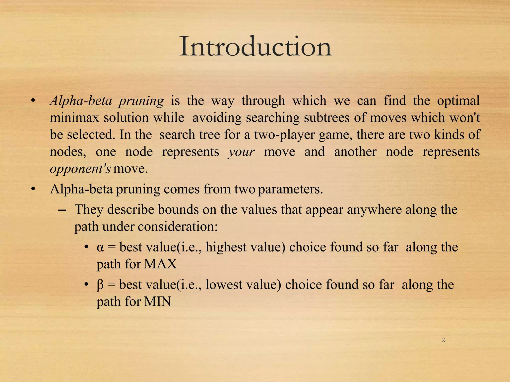 Alpha beta pruning in ai | PPTX