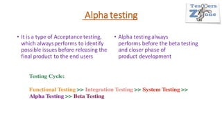 Alpha & Beta Testing | PDF