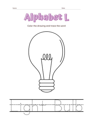 First Light Bulb Coloring Page