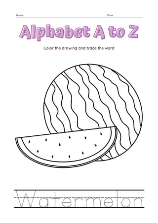 Alphabet A to Z Coloring Worksheet Set.pdf