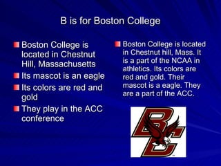 Colleges Alphabet book | PPT