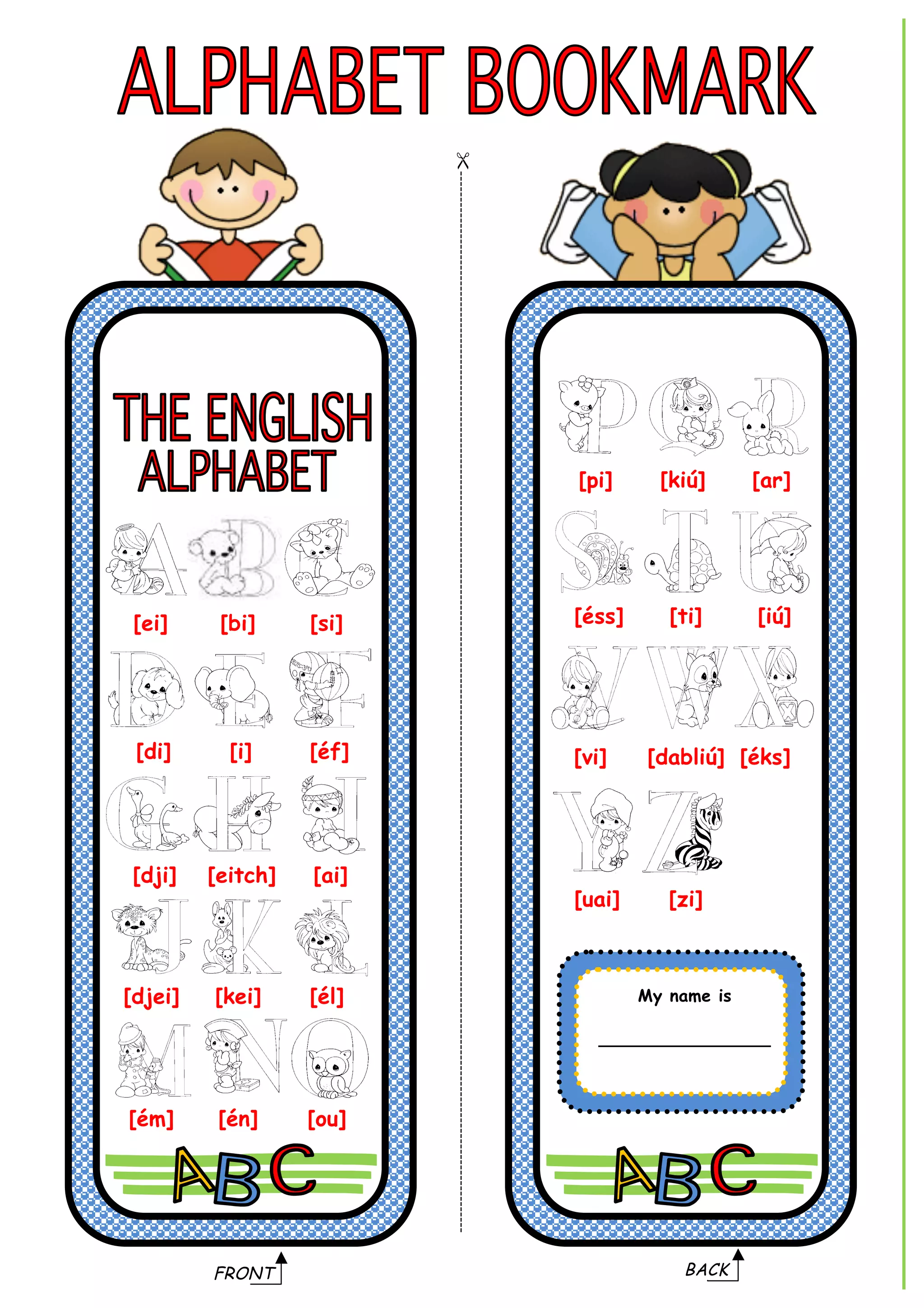 Alphabet bookmark | PDF