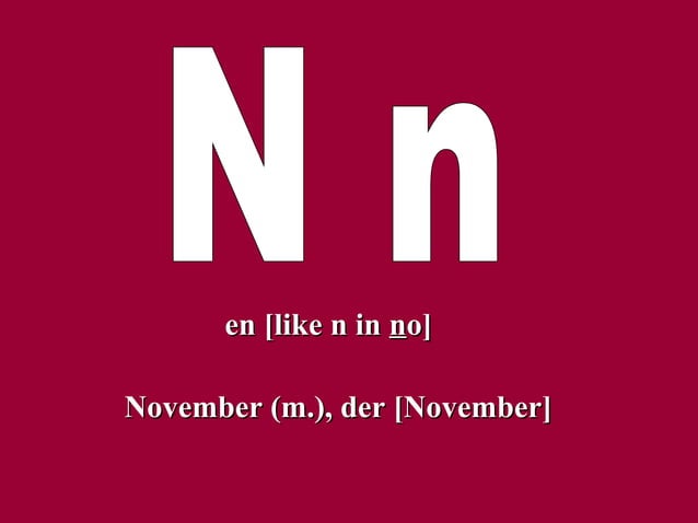 A1/2 The German Alphabet - silde show | PPT | World/International Music ...