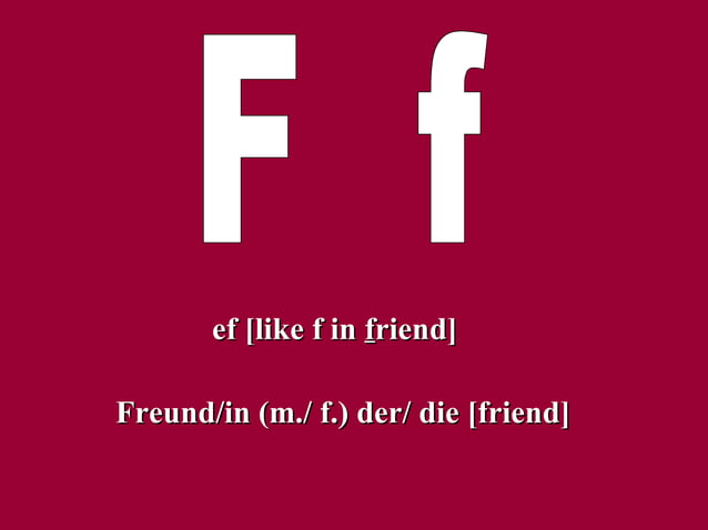 A1/2 The German Alphabet - silde show | PPT | World/International Music ...
