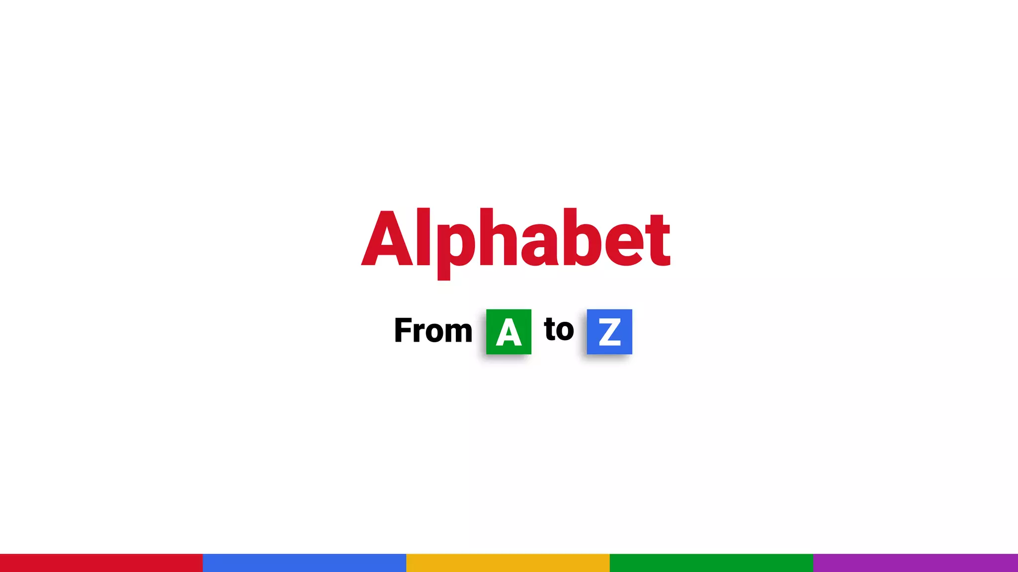 Alphabet from A to Z | PPT