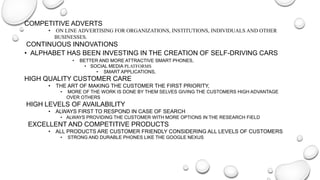 Alphabet Inc. presentation of market strategies | PPTX