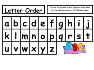 Alphabetical Order Power point for Preschool | PPT