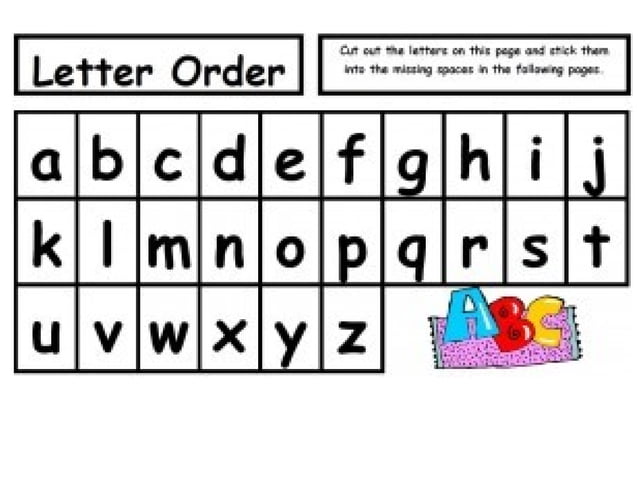 Alphabetical Order Power point for Preschool | PPTX