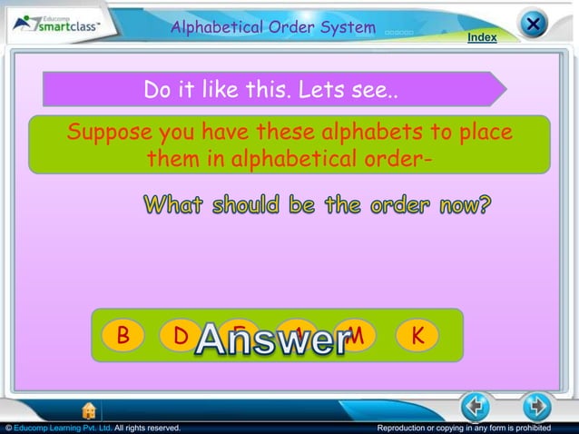 Alphabetical order concept | PPT