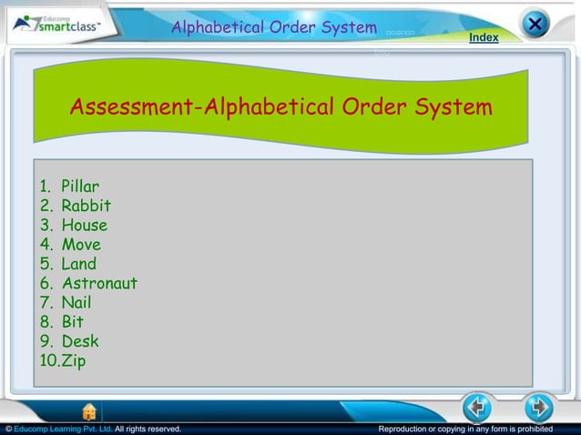 Alphabetical order concept | PPT