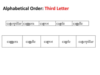 Example Alphabetical Order