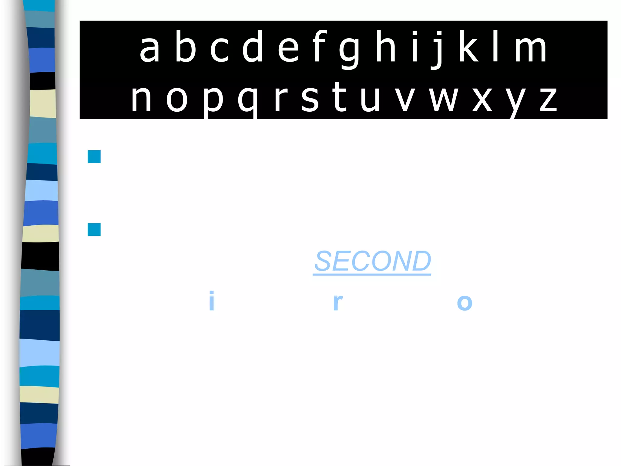 Alphabetical order | PPTX | Books and Literature