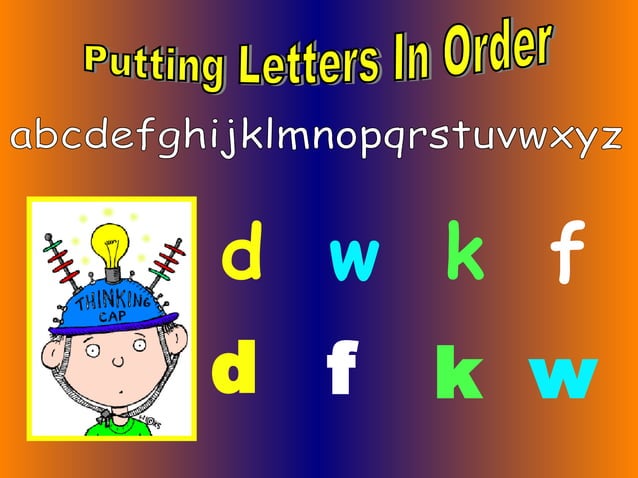 Alphabetical order | PPT