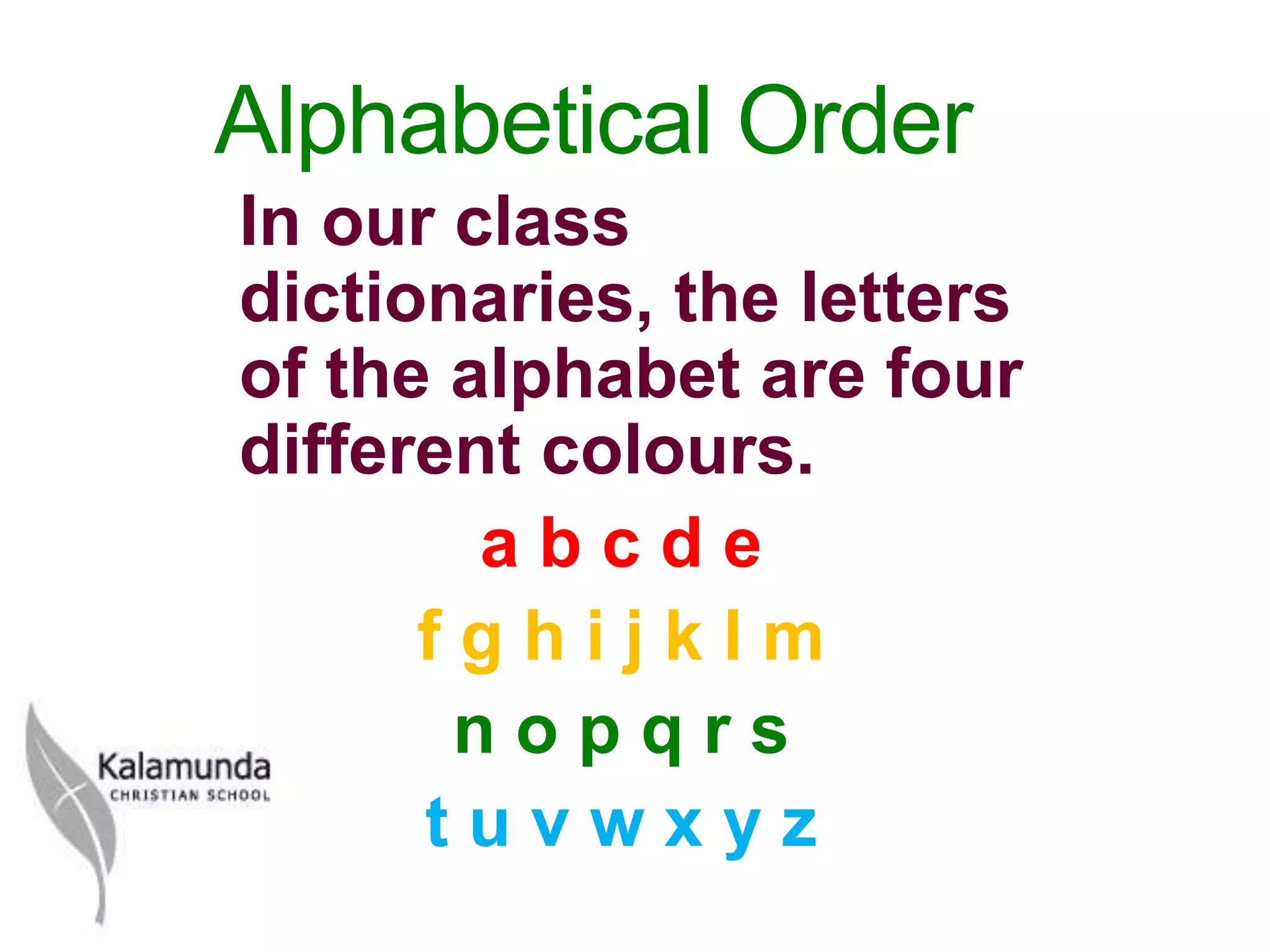 Alphabetical order 2 ppt tg 2012 | PPT