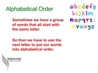 Alphabetical order 2 ppt tg 2012 | PPTX