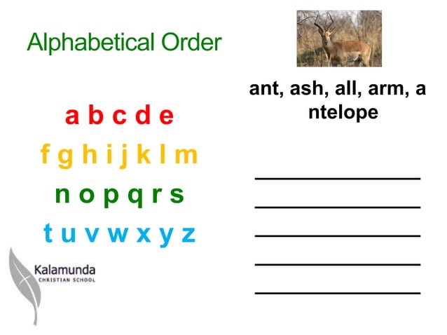 Alphabetical order 2 ppt tg 2012 | PPT