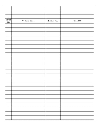 Alphabetical order doctor list | DOCX | Medical Health