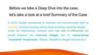 Alphabet inc. Case Study analysis team | PPTX