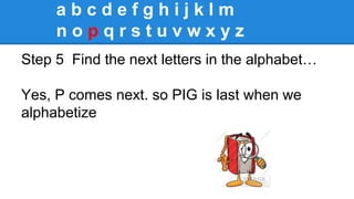 Alphabetizing and Using Dictionary Skills | PPTX