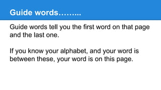 Alphabetizing and Using Dictionary Skills | PPTX