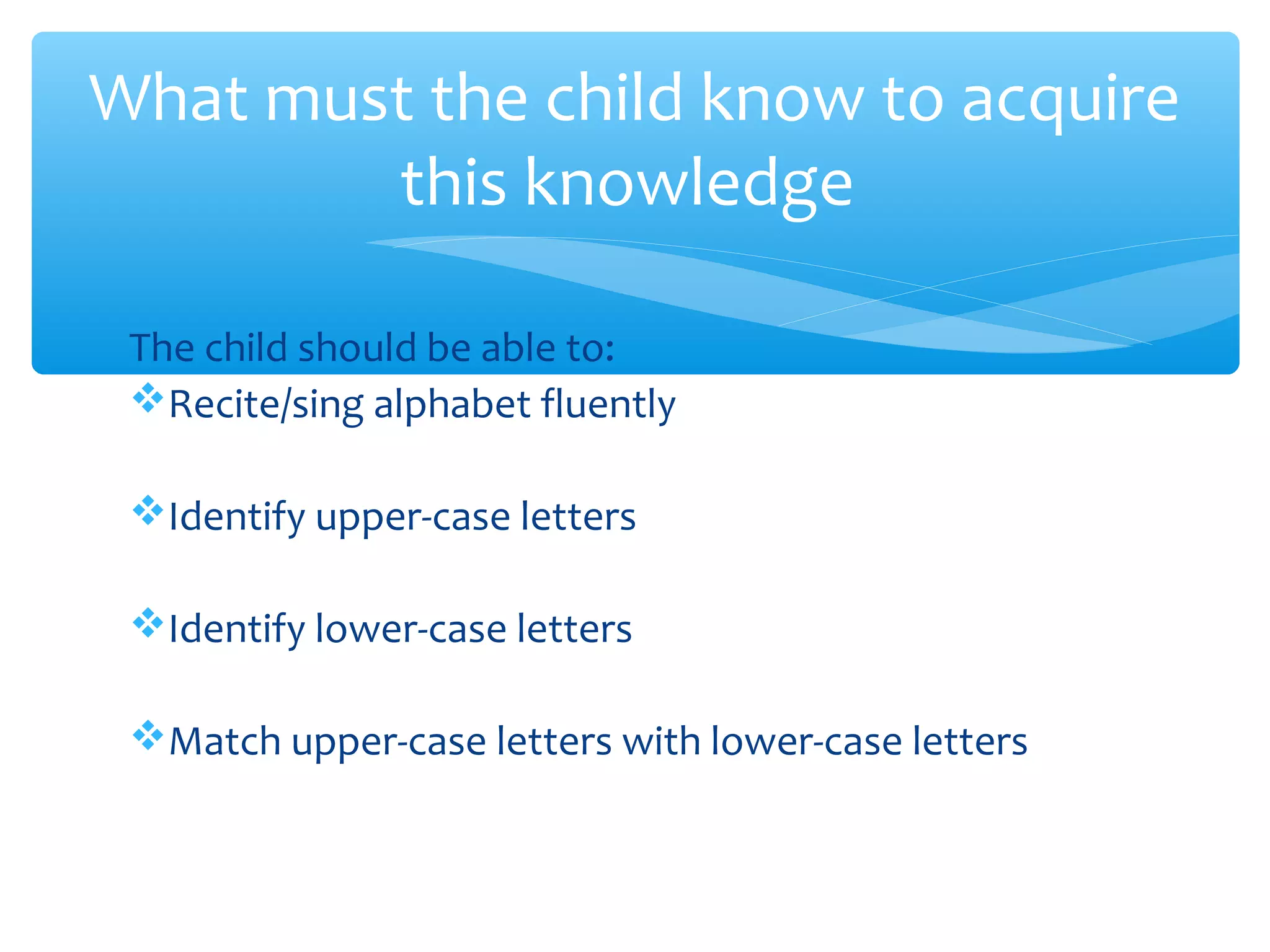 Alphabet knowledge presentation | PPT