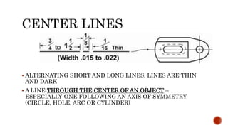 ALPHABET OF LINES, Types of alphabet of lines and its construction | PPTX