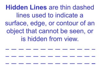 ALPHABET OF LINES used in technical drawing | PPTX