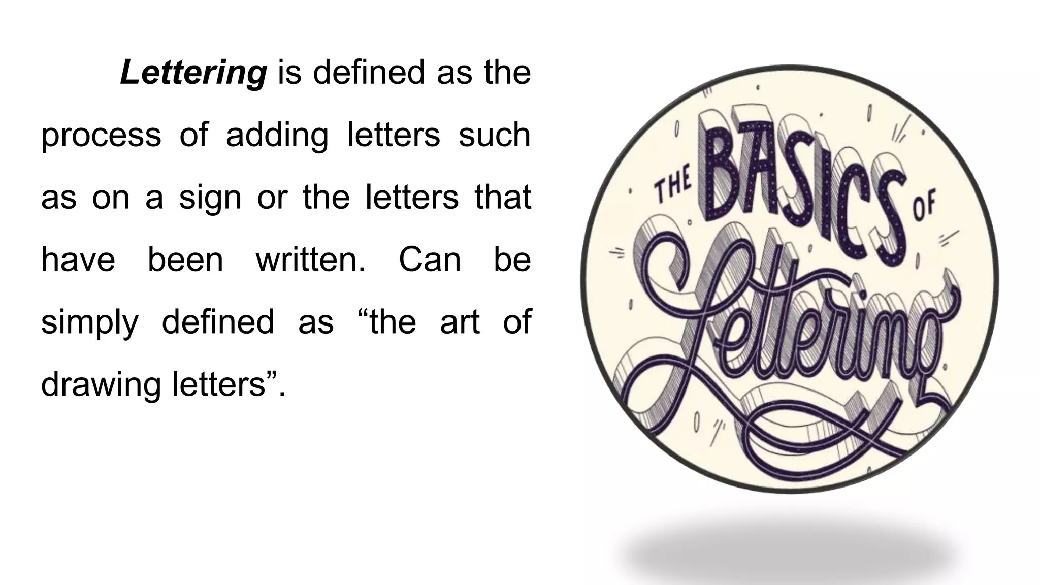 Alphabet of Lines and Styles of Lettering | PPTX