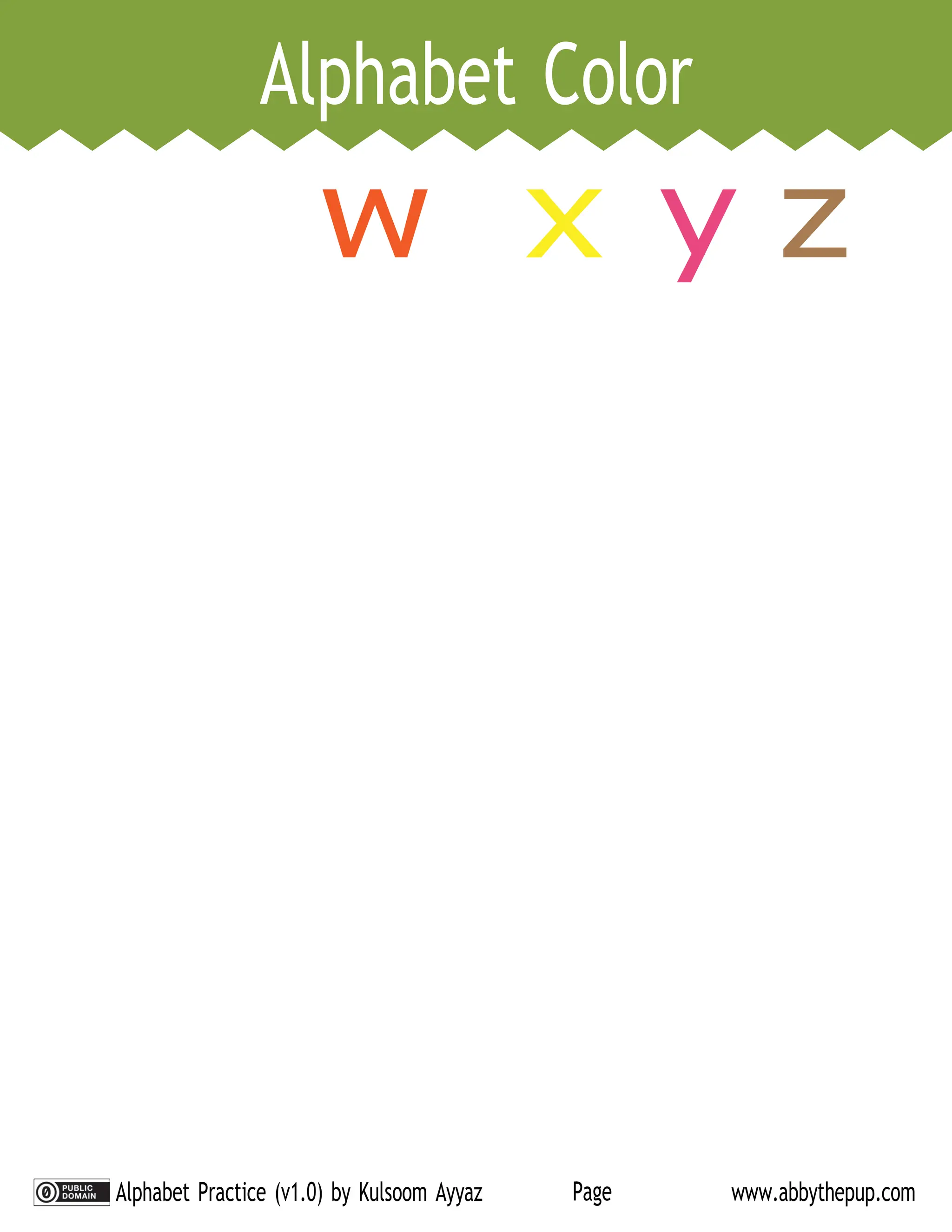 Alphabet Practice.docx for Elementary pupil | DOCX