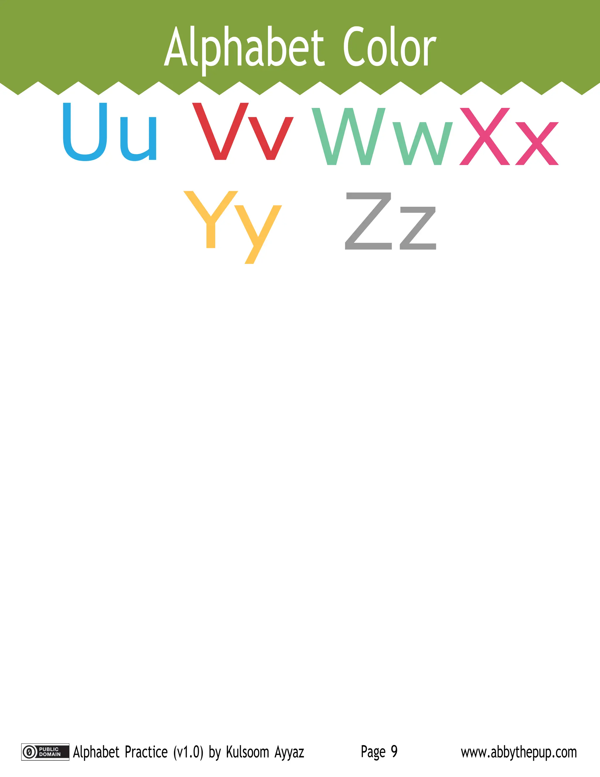 Alphabet Practice.docx for Elementary pupil | DOCX