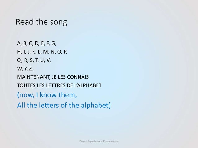 alphabet alphabets and french pronounciation | PPT