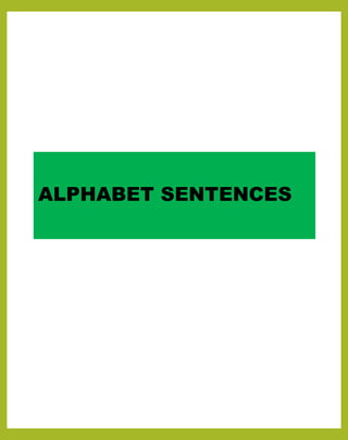 ALPHABET SENTENCES.pptx