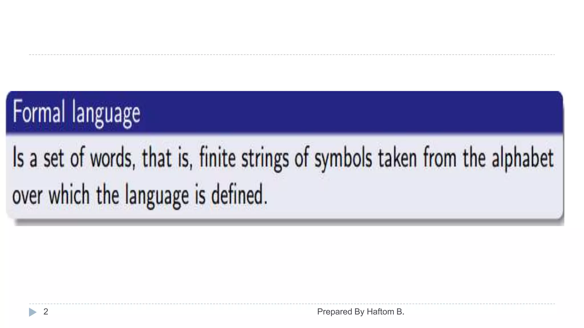 Alphabets Strings Languages And Grammars Ppt