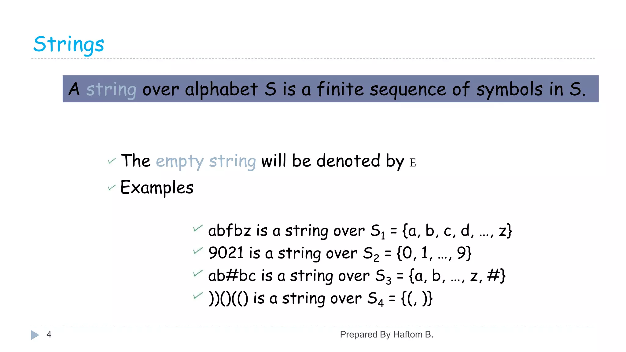 Alphabets , strings, languages and grammars | PPTX