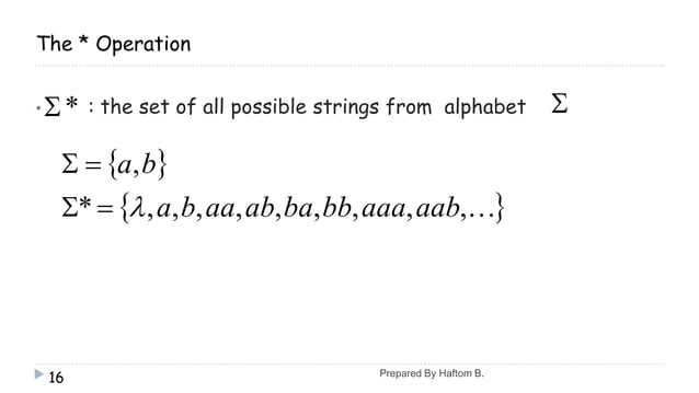 Alphabets , strings, languages and grammars | PPTX